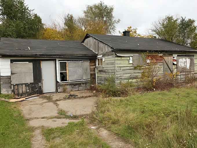 That green house isn't auditioning for a horror movie, it's just embracing Gary's signature aesthetic of picturesque decay.