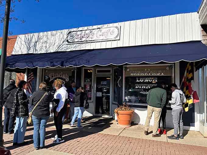 The weekend wait at Linda's is a Southern Maryland tradition. Like waiting for concert tickets in the '70s, but the reward is hollandaise instead of Hendrix.