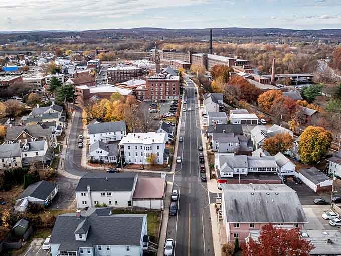 Those brick smokestacks aren't just history, they're the city's way of reminding you where real work happened.