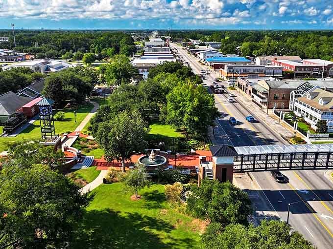 A bird's-eye view of Foley reveals its perfect balance &ndash; enough green space to breathe, enough shops to browse, and enough charm to make you consider a change of address.