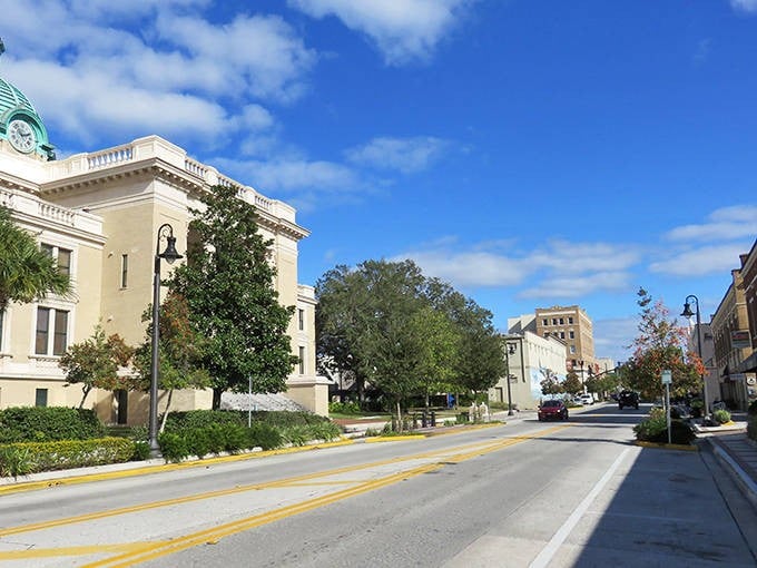 Historic architecture meets blue Florida skies along DeLand's main thoroughfare. These buildings have stories to tell if you're willing to listen.