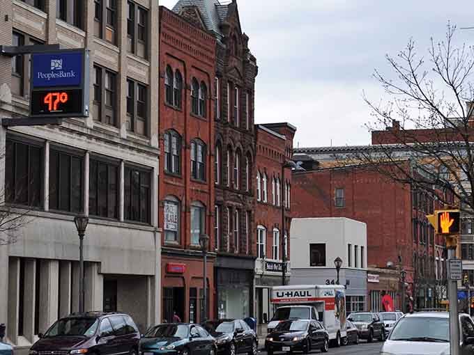 Downtown Holyoke's brick facades tell stories that modern architecture forgot how to whisper.