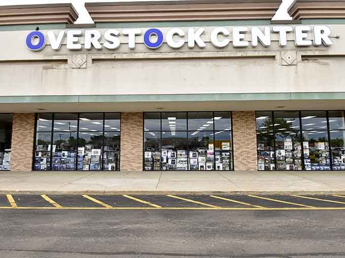 That bold blue signage promises savings so deep, your retirement fund might actually breathe easier.