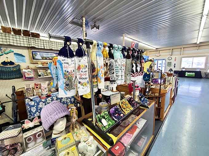 Inside, vendors arrange their wares with the precision of museum curators, transforming everyday items into tempting displays of possibility.