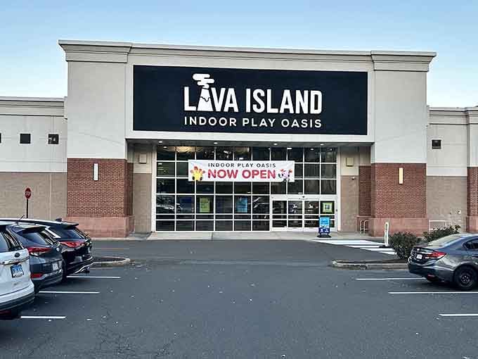 The storefront promises an indoor play oasis, and for once, the marketing department isn't overselling it.