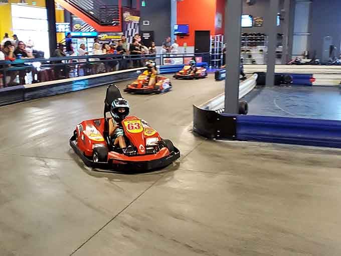 That's kart number 63 carving through the turns like it's auditioning for Fast and Furious: Retirement Home Edition.