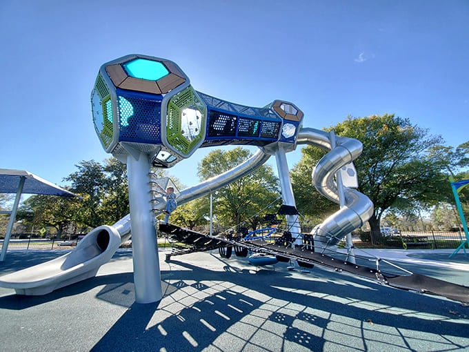 When playground equipment starts looking like it belongs in a sci-fi movie, you know someone's doing something right.