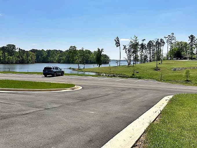 Room with a view! The park's thoughtfully designed roadways lead visitors right to nature's doorstep, with the lake beckoning just steps away.