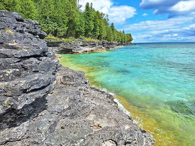 That water color isn't a filter trick, it's just Lake Michigan showing off its best Caribbean impression.