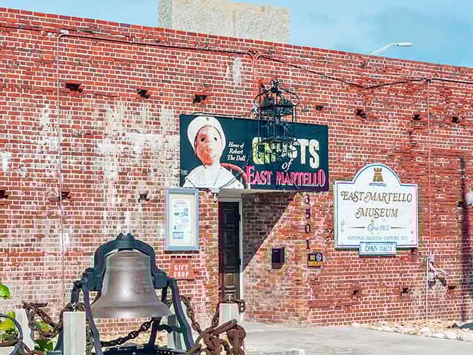 That banner advertising Robert the Doll isn't subtle, and honestly, why should it be when you're housing Florida's most famous possessed plaything?