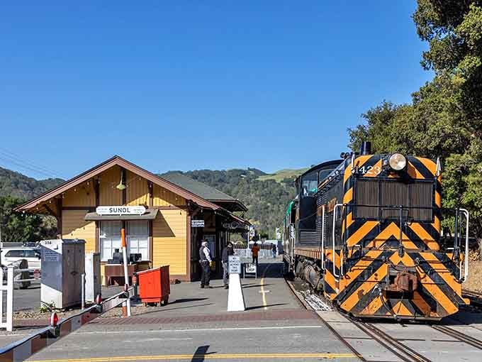 The Sunol depot welcomes you like an old friend, complete with that classic California sunshine and vintage charm.