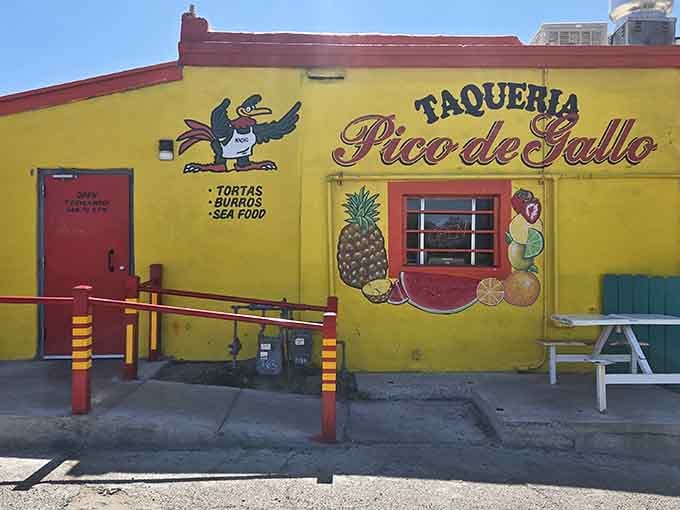 That cheerful yellow exterior isn't just paint, it's a beacon of hope for your hungry soul.