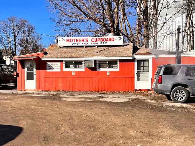 The pink roadside shack might look modest, but it's hiding some seriously oversized breakfast ambitions within.