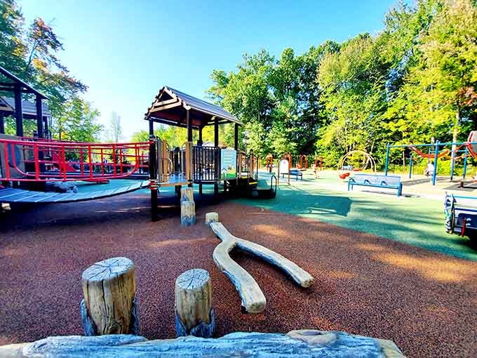 The playground bursts with vibrant colors, promising adventures that'll make leaving feel impossible.