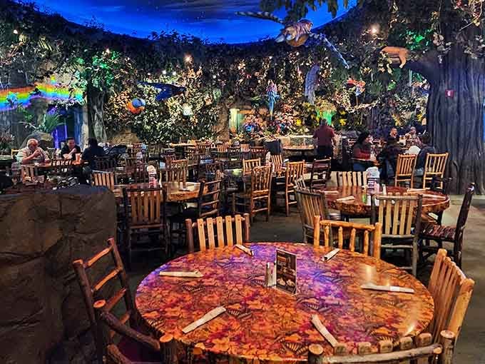The jungle canopy overhead creates an atmosphere so immersive, you'll forget you're technically still in Arizona.