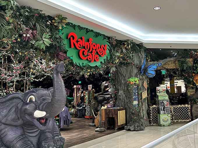 That welcoming elephant at the entrance isn't just decoration, it's your passport to adventure and really good fries.