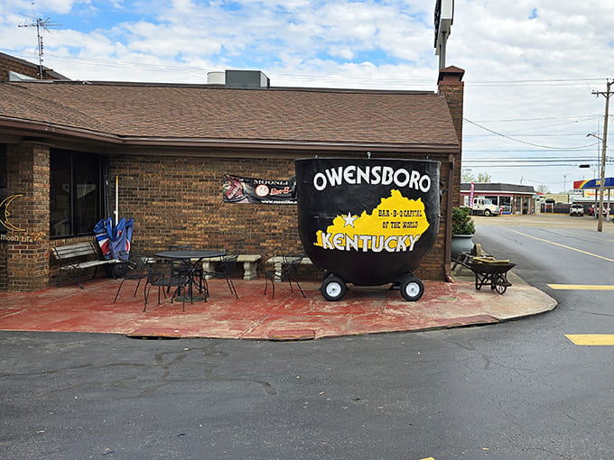 The sign outside promises mutton, chicken, ribs, and beef brisket, and delivers on every single word.