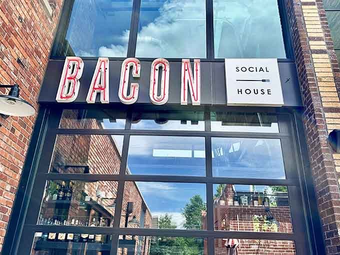 That bold BACON sign isn't whispering&mdash;it's announcing your new favorite breakfast destination with zero apologies.