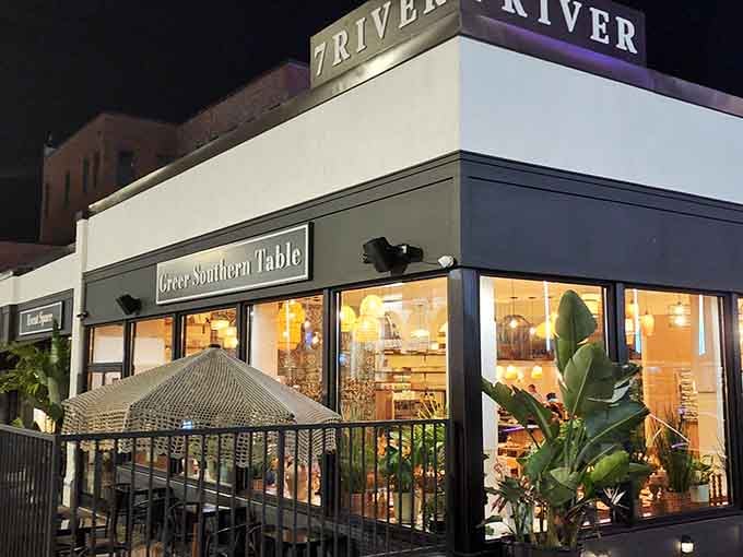 When the lights come on, Greer Southern Table transforms into a beacon for hungry souls seeking authenticity.