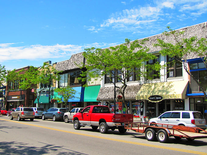 Downtown Charlevoix serves up that classic northern Michigan charm with a side of architectural intrigue just around the corner.