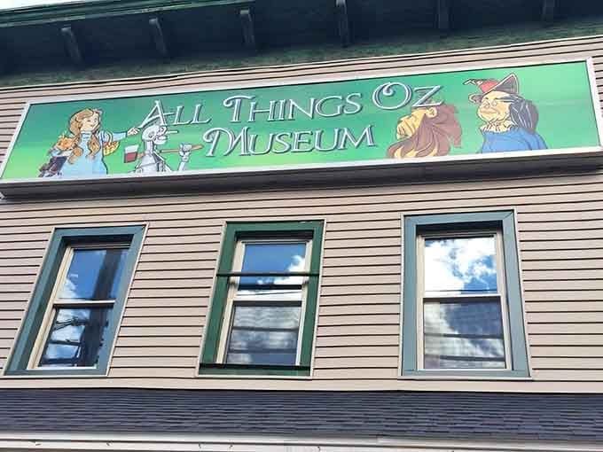 Those classic illustrations on the sign remind you that Oz was enchanting readers long before it ever hit the silver screen.