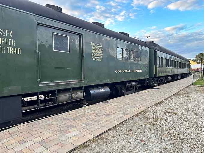 Those vintage green coaches aren't just for show; they're your ticket to a slower, sweeter way of traveling.