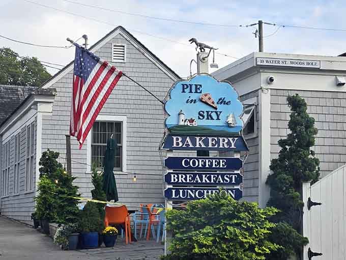 That charming sign out front isn't just advertising—it's making a promise about fresh-baked happiness and seriously good coffee.