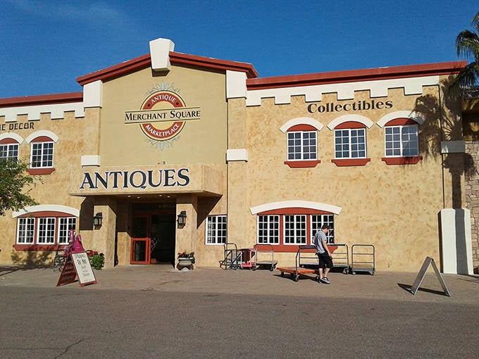 Sunshine and antiquing &ndash; a perfect Arizona afternoon awaits behind those red doors where "Collectibles" isn't just a sign, it's a promise.