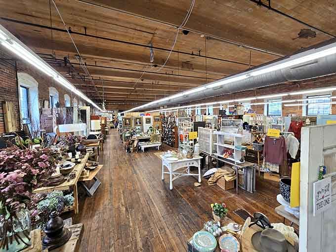 Step inside to find aisles brimming with antiques, each piece waiting for its next home.
