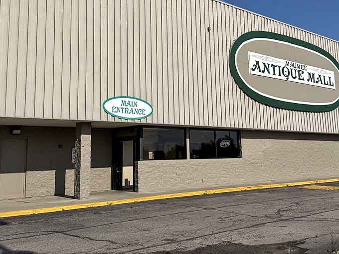 Wide aisles filled with vendor booths create a treasure map where X marks whatever spot catches your fancy today.