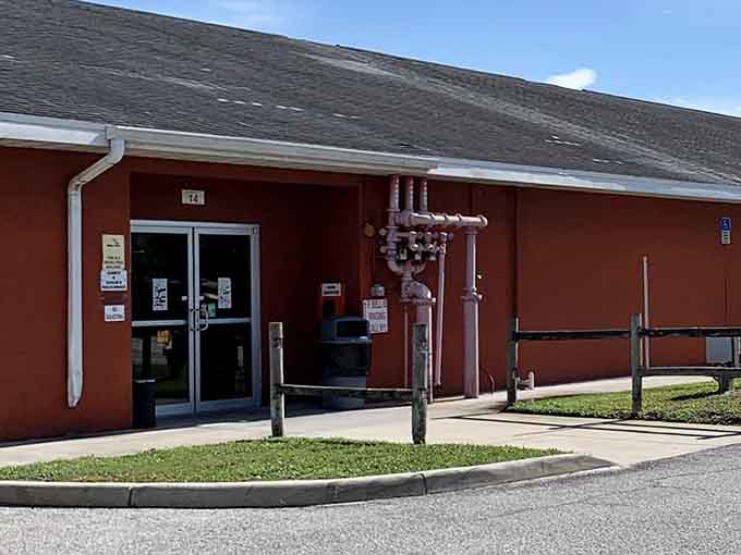 The unassuming entrance to treasure-hunting paradise. Like a culinary speakeasy, the Red Barn's modest exterior belies the wonderland of finds waiting inside.