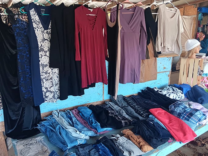 Vintage and contemporary clothing displayed with care &ndash; from elegant dresses to casual wear, fashion finds abound at affordable prices.