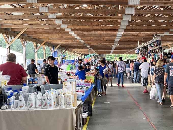 Those wooden beams overhead aren't just for show; they're sheltering your next great discovery under one glorious roof.