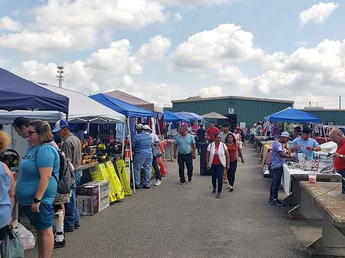 Blue skies and bargain hunting under open-air tents, where the deals are as plentiful as the South Carolina sunshine overhead.
