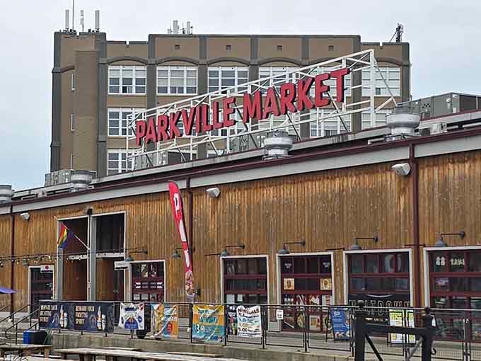 The red neon glow promises food adventures that'll make your passport jealous it stayed home today.