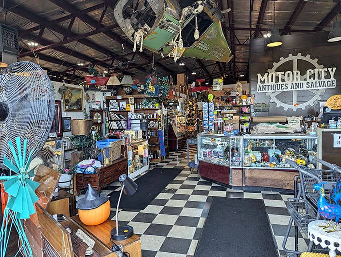 The checkered floors and towering treasures create an atmosphere where every corner promises a new discovery waiting to happen.