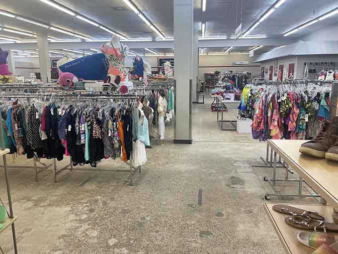 Racks stretching into the distance create a shopper's paradise where yesterday's fashion becomes tomorrow's favorite find.