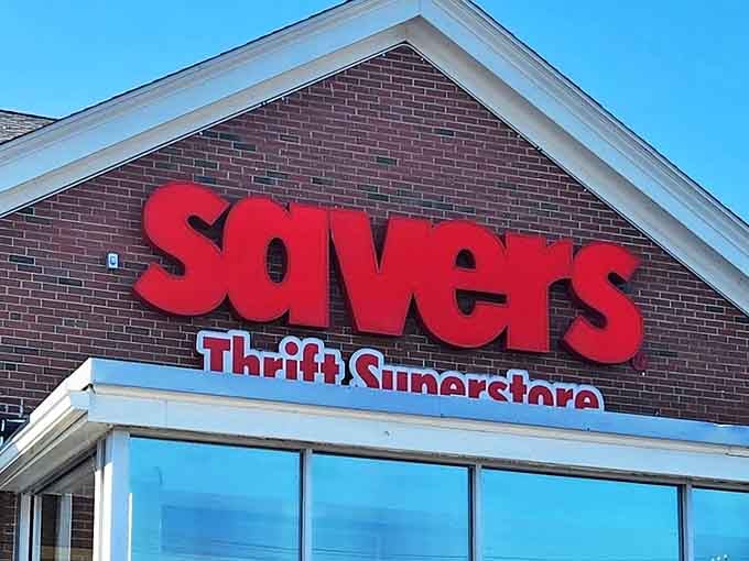 That iconic red logo against brick &ndash; like a superhero emblem for the budget-conscious shopper ready to save the day.