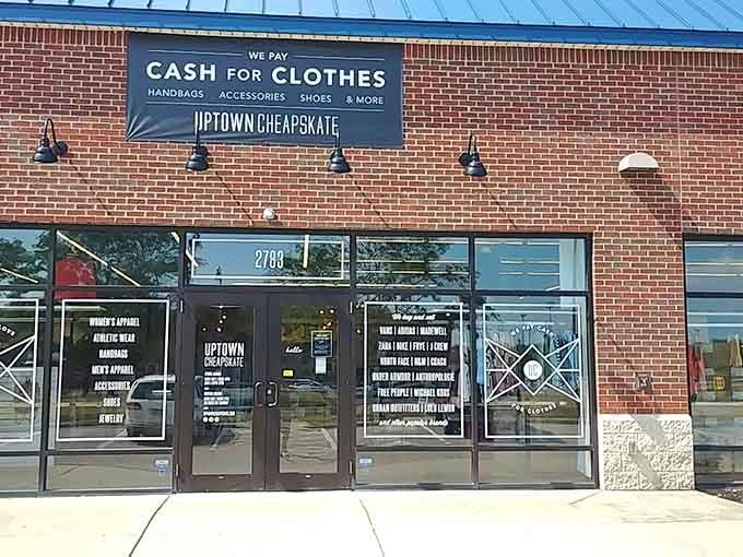When a store advertises cash for clothes right on the building, you know they're serious about the buy-sell-trade game.