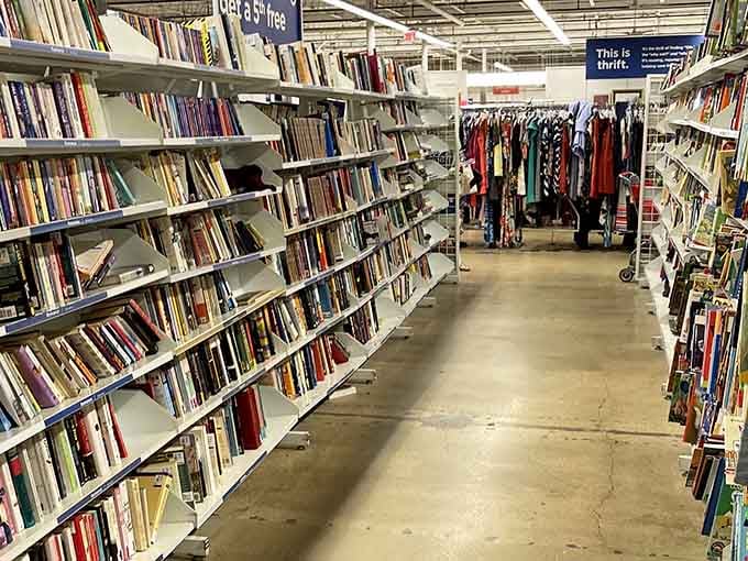 Its unassuming entrance beckons thrift hunters into a treasure trove like a beacon of bargain-hunting hope and possibility.