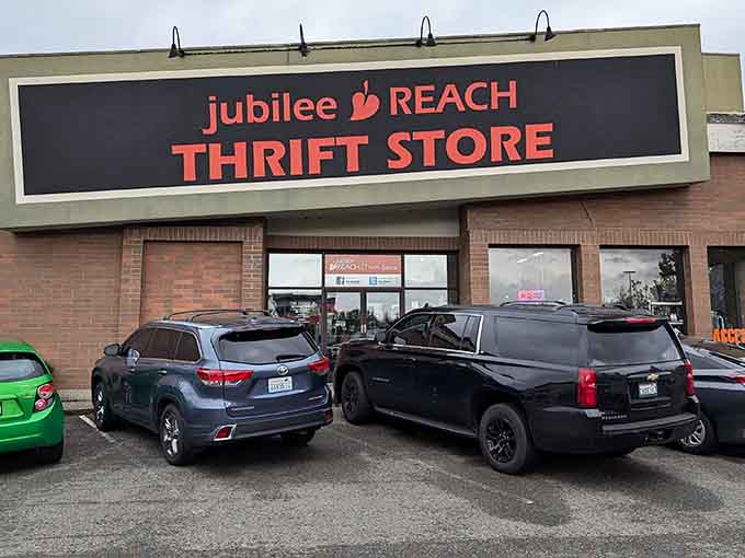 The unassuming storefront hides a wonderland of secondhand treasures. Like finding a secret portal to bargain heaven in suburban Bellevue.