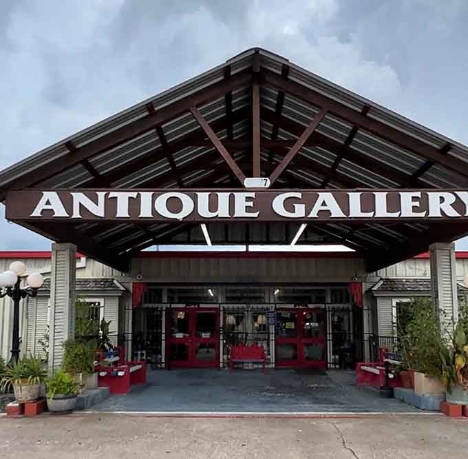 The red doors beckon like a portal to another era where everything was built better and looked infinitely cooler.