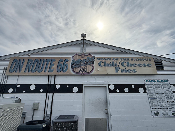 When a building proudly declares itself home of famous chili cheese fries, you know they're not messing around with their reputation.