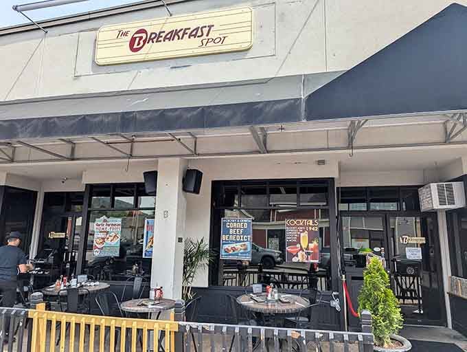 That vintage sign isn't just decoration—it's a promise that breakfast is about to get seriously retro.