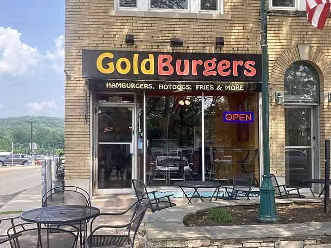That colorful storefront isn't just inviting&mdash;it's practically begging you to come inside and experience burger nirvana.