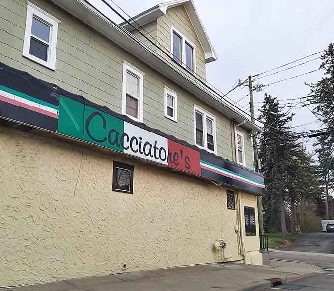 That green and red awning isn't just decoration, it's a beacon calling you to Italian comfort food paradise.