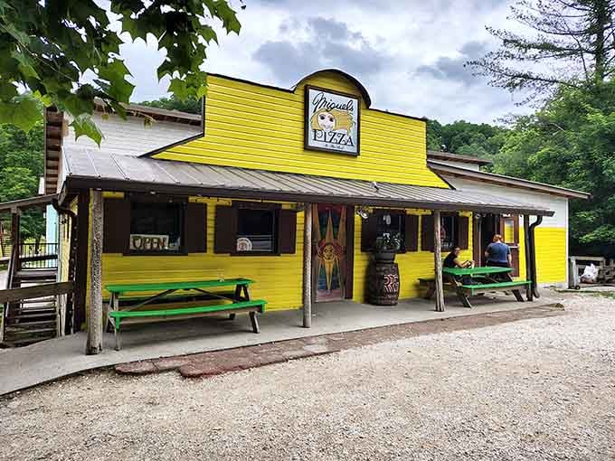 That cheerful yellow exterior isn't just a building, it's a promise of good times ahead.