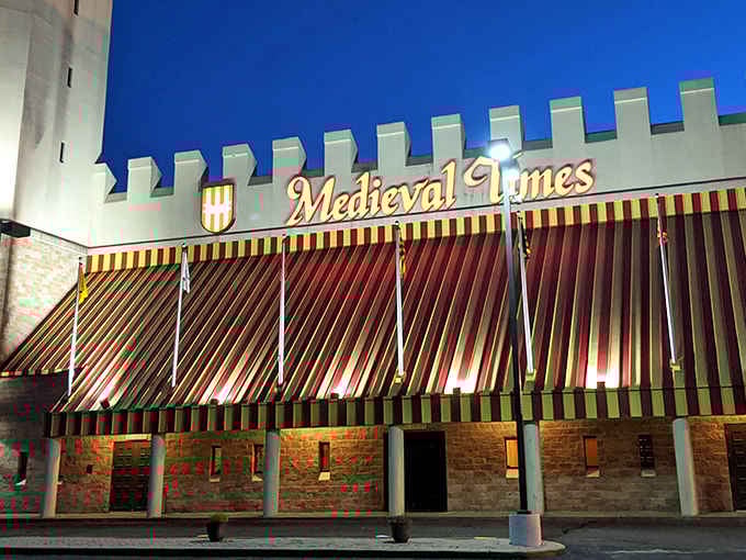 The fortress stands proud under blue skies, ready to transport you straight back to medieval times tonight.