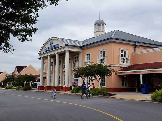 The elegant colonial-inspired architecture of North Georgia Premium Outlets creates an upscale shopping atmosphere that elevates the bargain-hunting experience.