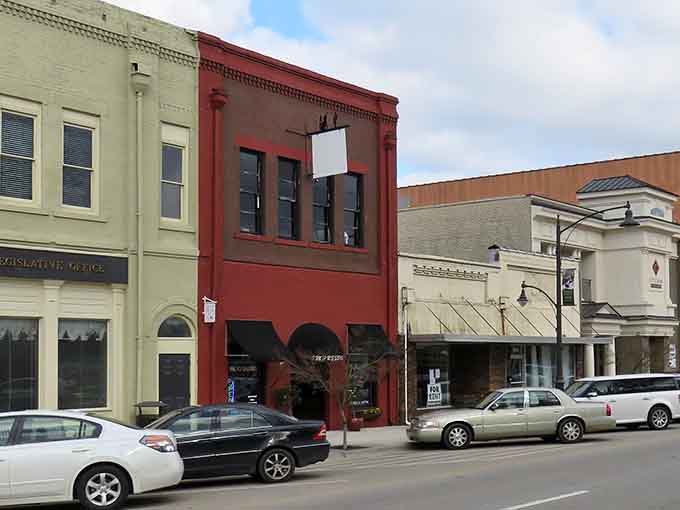 Downtown Guntersville stretches out like a postcard from a simpler time, complete with actual parking spaces.
